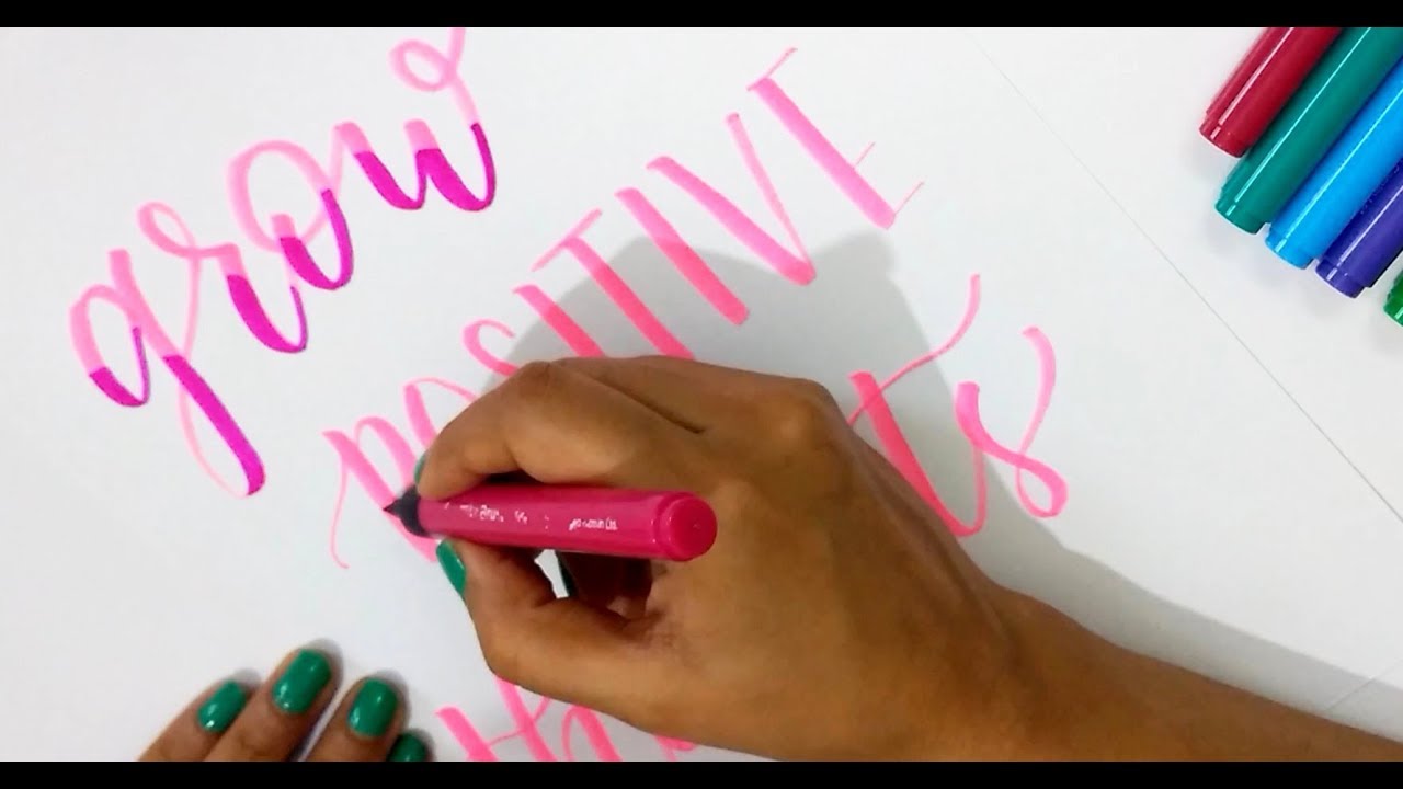How To CAMLIN BRUSH PEN Calligraphy In Different Styles Shading how-to-camlin-brush-pen-calligraphy-in-different-styles-shading