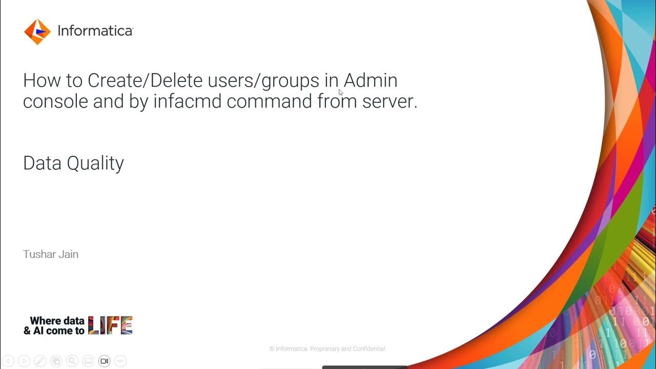How to Add/Delete Users/groups in Informatica Domain - YouTube