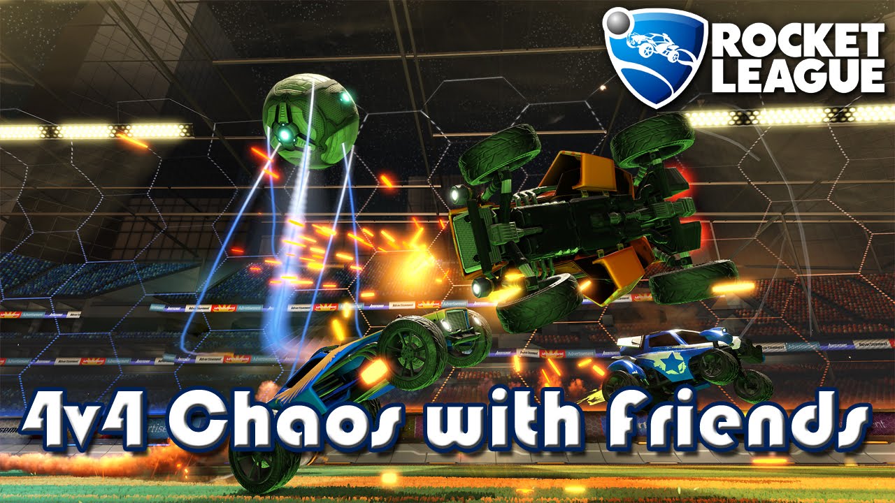 4v4 Chaos with Friends (Rocket League PS4) - YouTube