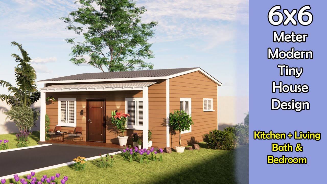 6x6 Meters Tiny House | 36 Square metres | 2d3d designer - YouTube