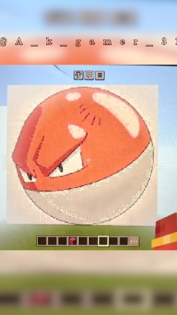Voltorb Pokemon pixel art in Minecraft #pokemon #minecraft #viral # ...