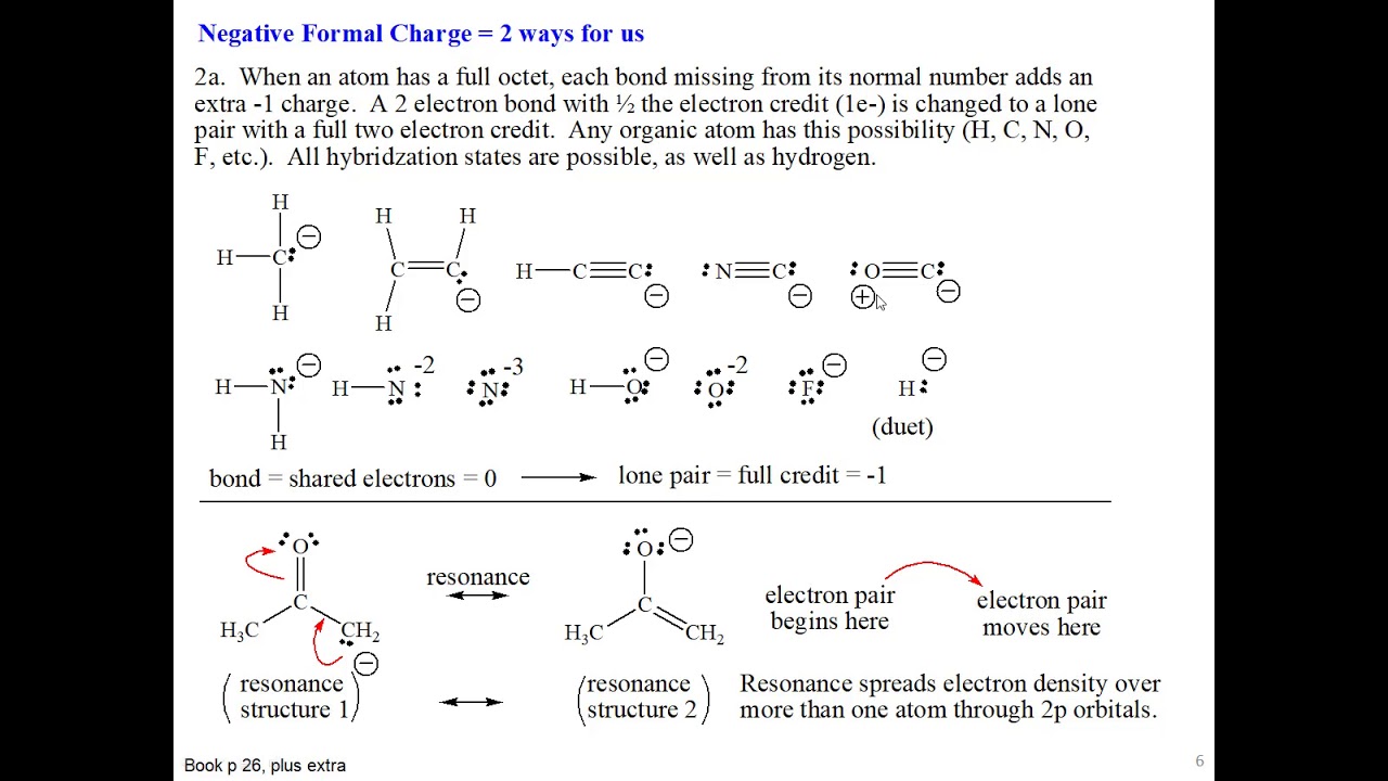 Chap 1 (lect 3 of 4) formal charges in organic chemistry - YouTube