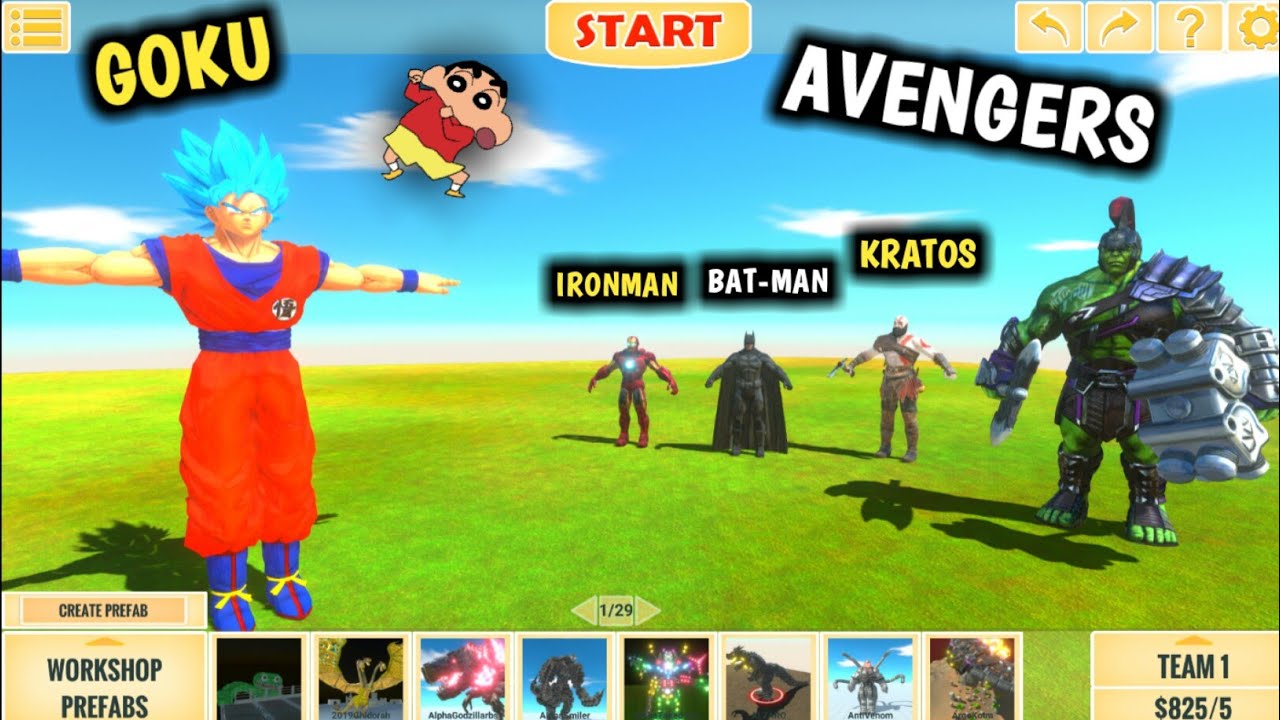 GOKU vs AVENGERS IN ARBS | Animal revolt battle simulator | Goku vs ...