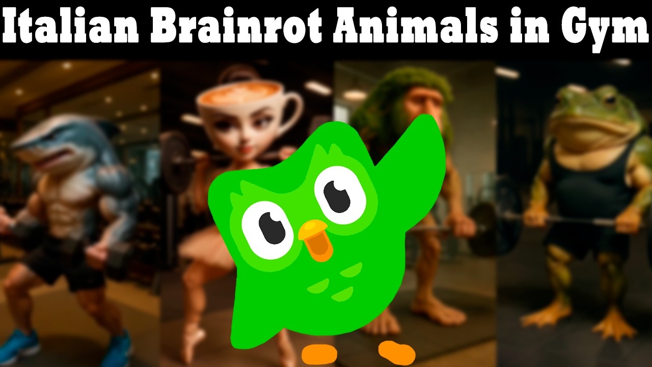 Duolingo Shows Off Italian Brainrot Animals in the Gym - YouTube