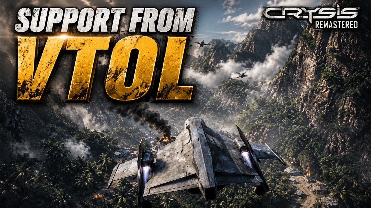 CRYSIS REMASTERED PART 10 - SUPPORT FROM VTOL - YouTube