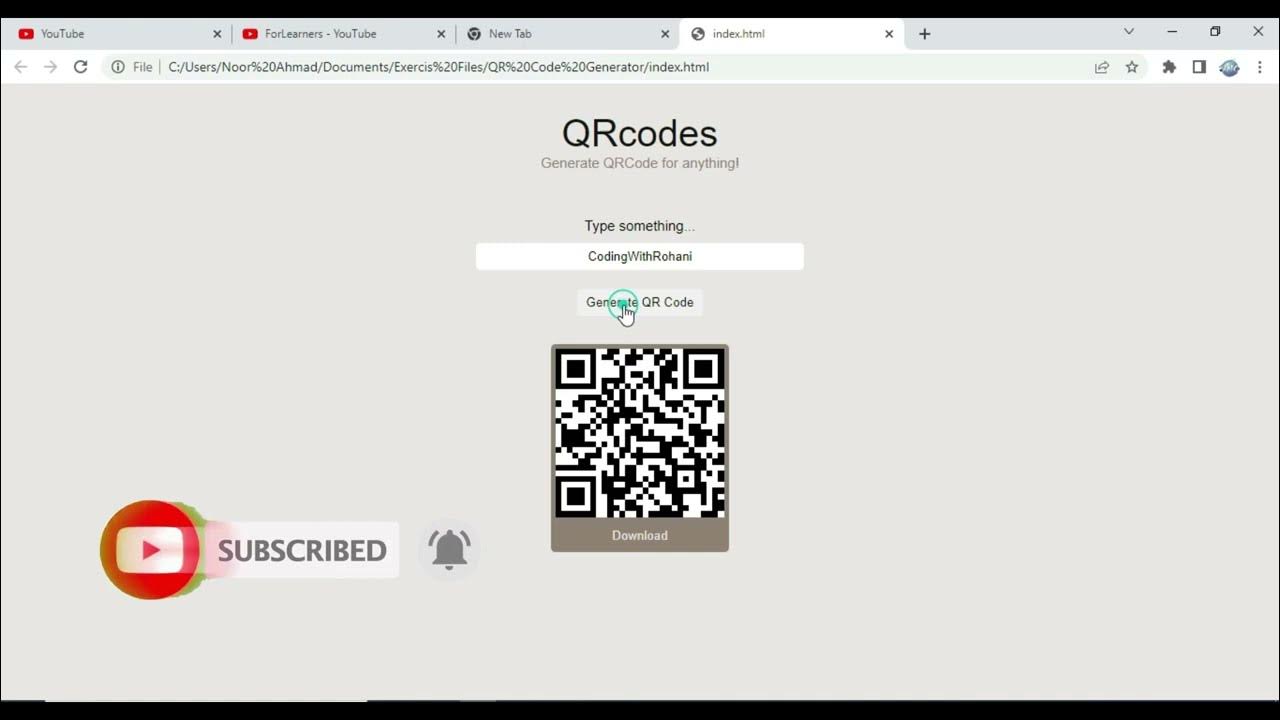 QRCode Generator in JavaScript|| easy way to Make QRCode Generator in Javascript ...