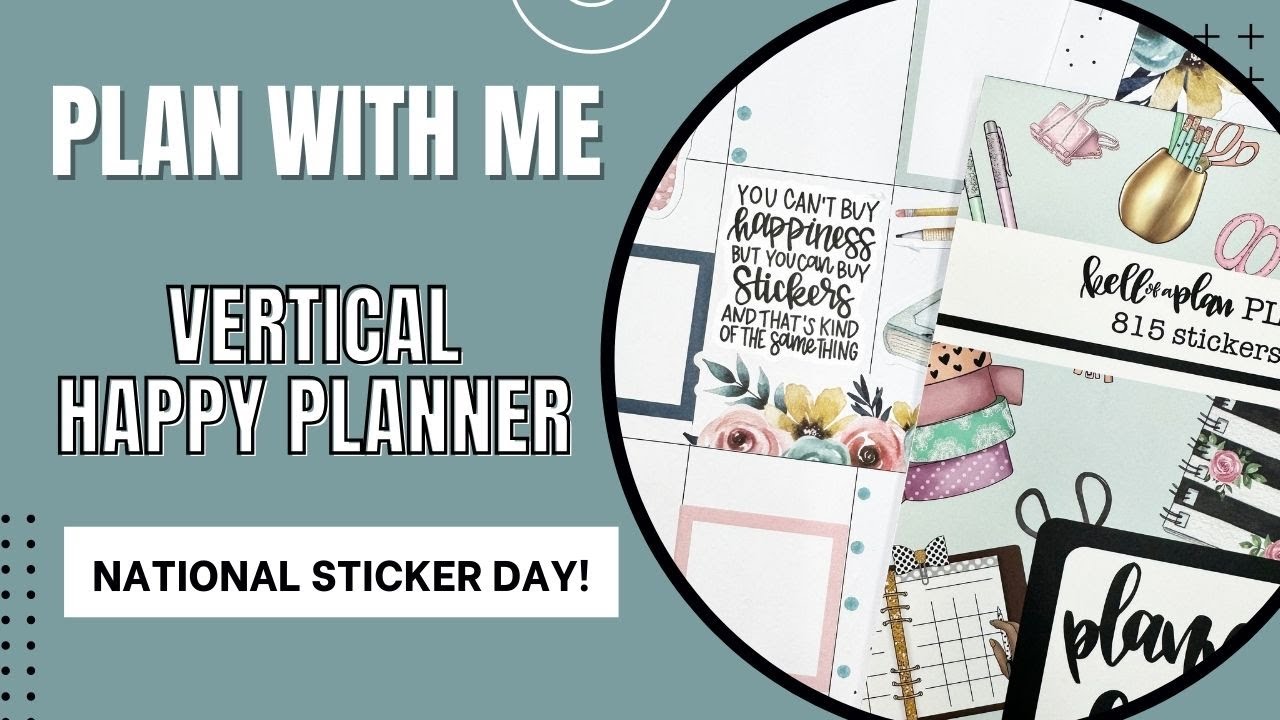 Plan With Me | Vertical HP | National Sticker Day - YouTube