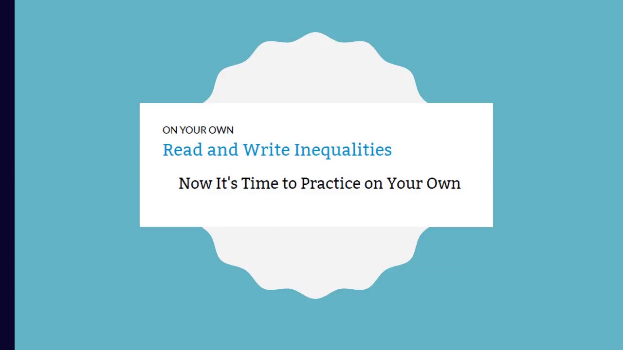 Unit 7 Lesson 8 Read and Write Inequalities Practice - YouTube