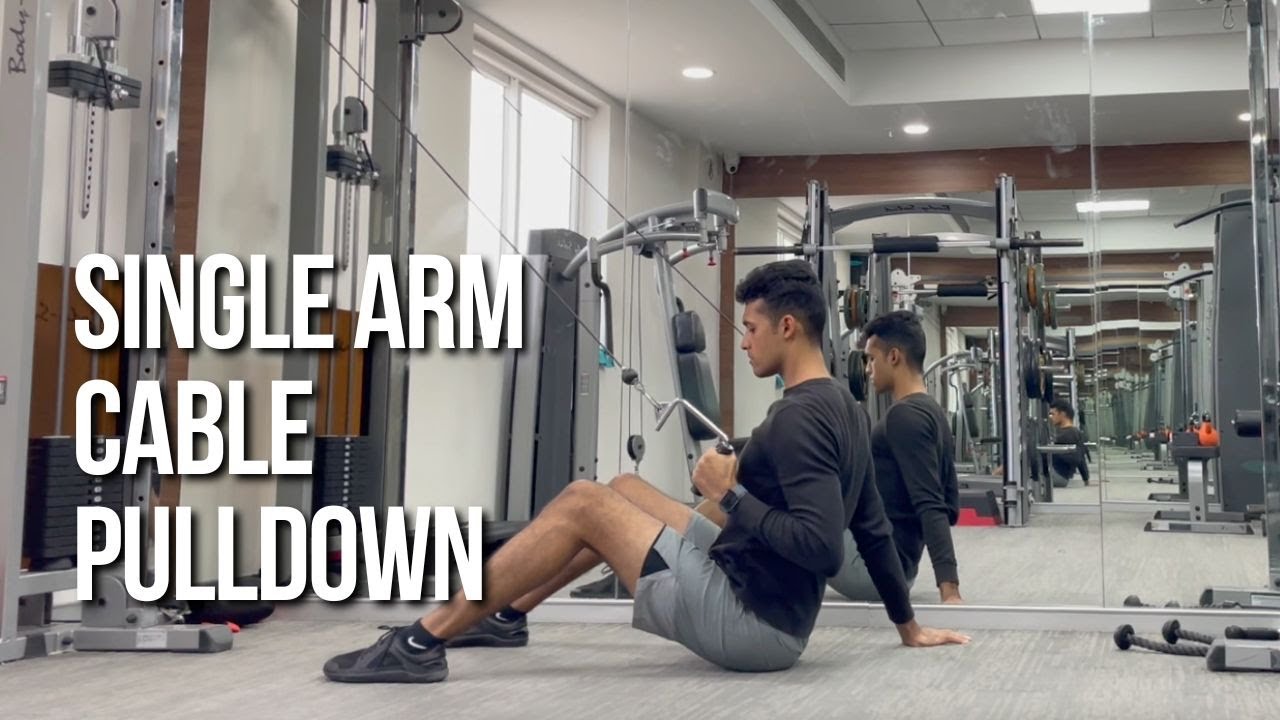 How To Do Seated Single Arm Cable Pulldown - YouTube