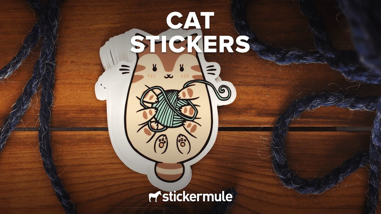Cat stickers – Sticker Mule - YouTube