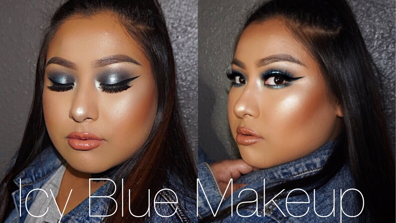 ICY BLUE MAKEUP | Winter Inspired - YouTube