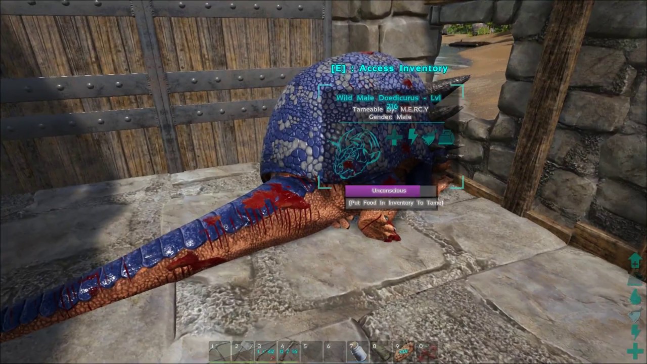 ARK: Survival Evolved - Doedicurus Taming Bug - YouTube