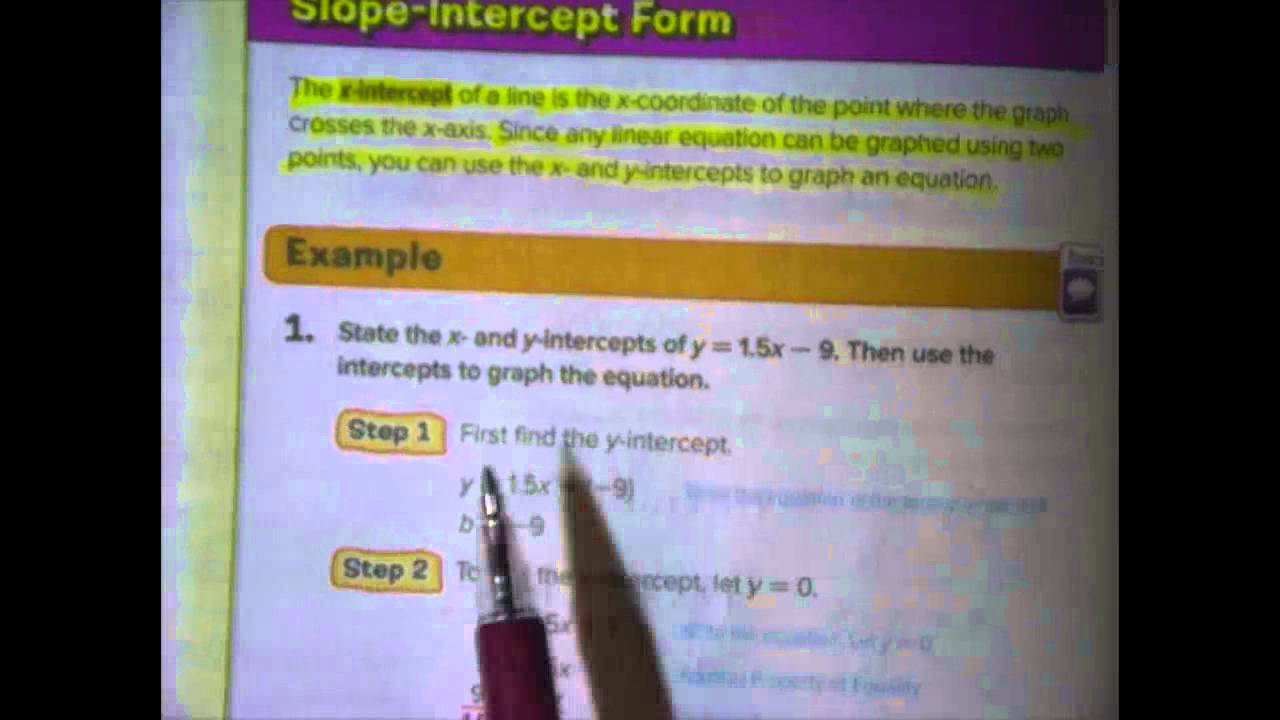 3 5 Graph A Line Using Intercepts YouTube 3 5 Graph A Line Using Intercepts YouTube