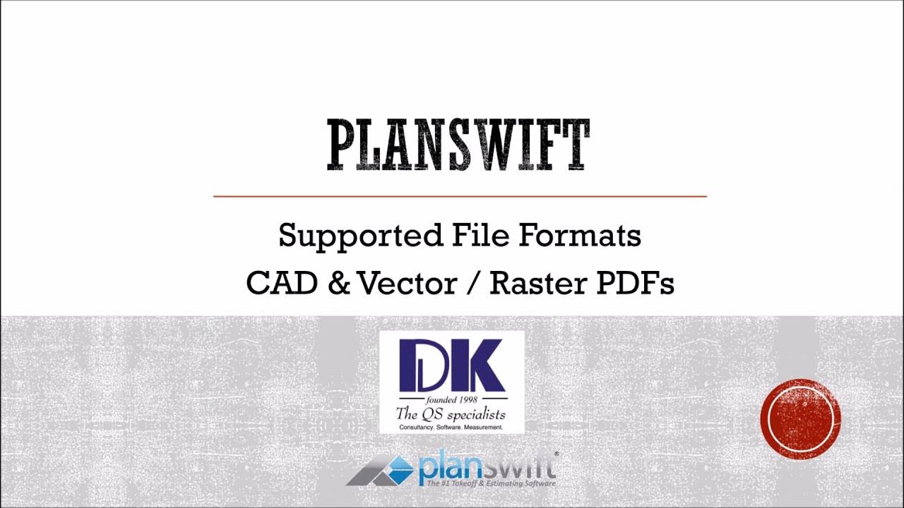 Planswift | File Formats | CAD & Vector/Raster PDFs - YouTube