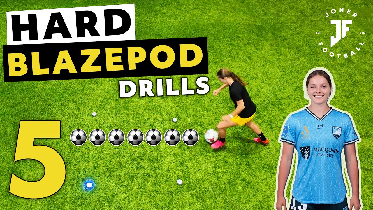 5 BLAZEPOD SOCCER DRILLS WITH A PRO PLAYER ⚽️ AIDEEN KEANE (SYDNEY FC ...