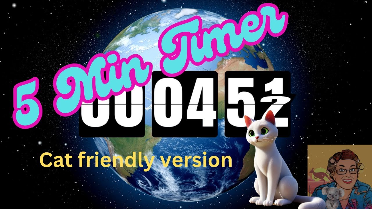 5 minute timer - cat friendly silent version #timer #catfriendly - YouTube