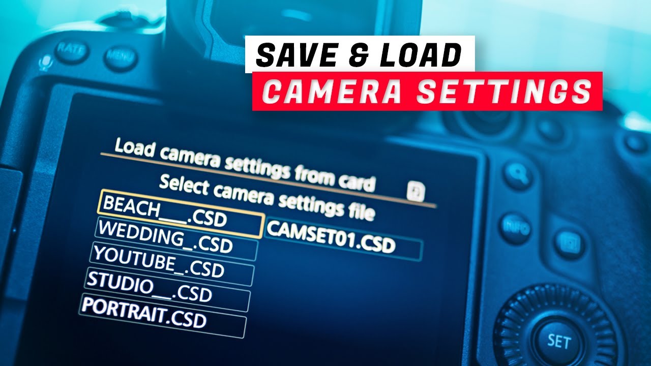Canon Menu: How to Save and Load Camera Setting From SD Cards - YouTube