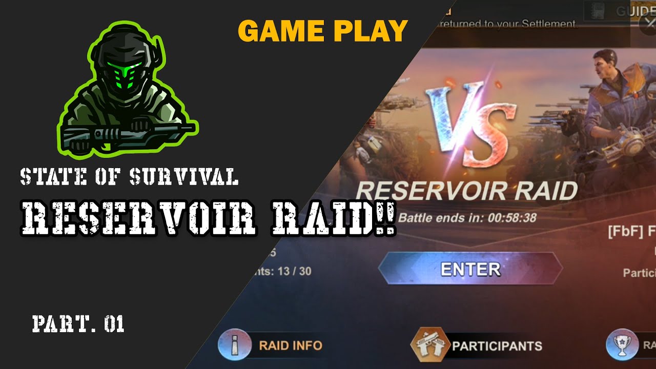 SOS [STATE OF SURVIVAL] RESERVOIR RAID!! PART 1 - YouTube
