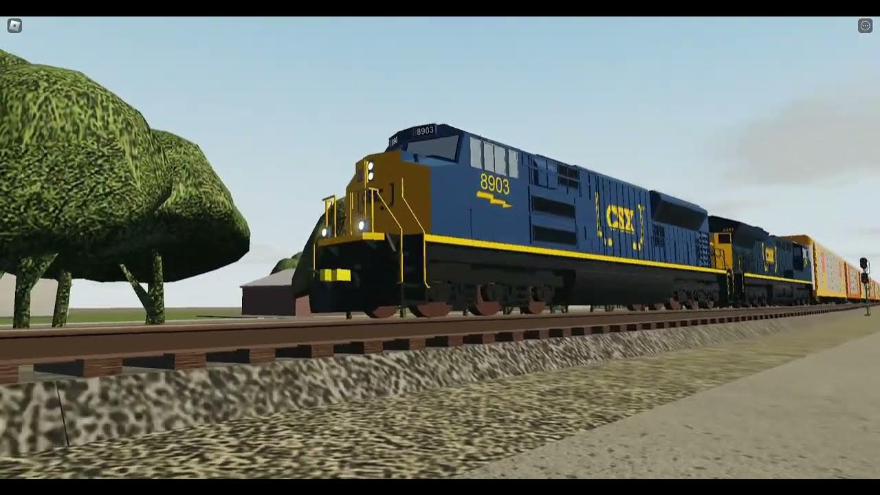CSX Autorack Train With 8903 Leading Roblox Southline District RO-Scale - YouTube