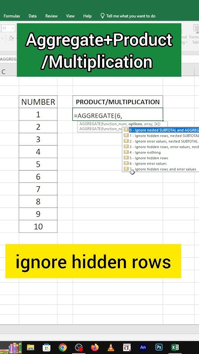 Aggregate+Product formula in ms excel #excel #exceltips #exceltutorial - YouTube