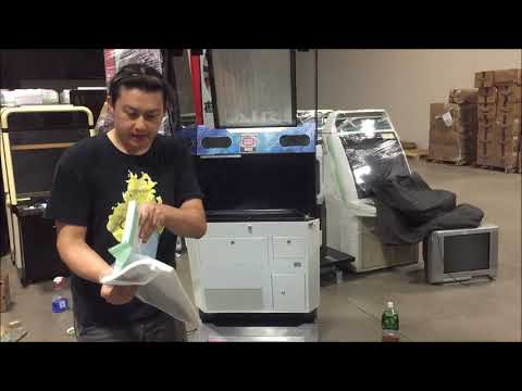 CHUNITHM Air arcade cabinet unwrap and overview - YouTube