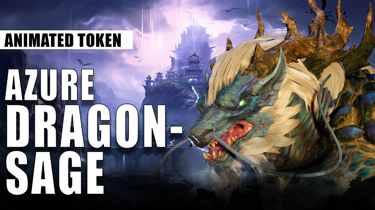 Azure Dragon Sage | Beneos DnD tabletop RPG Creature Token - YouTube