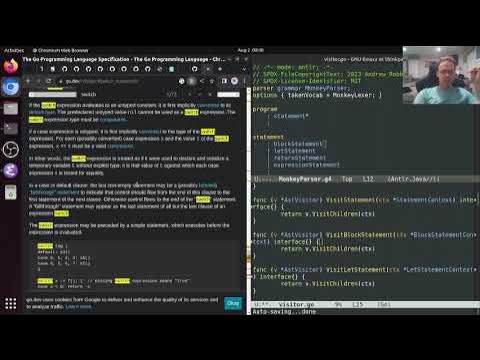 Monkey (Writing an interpreter in Go) with ANTLR4 - Episode 3 - YouTube