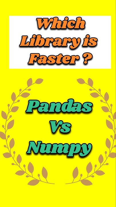 Python Pandas VS Numpy#ytshorts #ytviral #viralshort #treningshort # ...