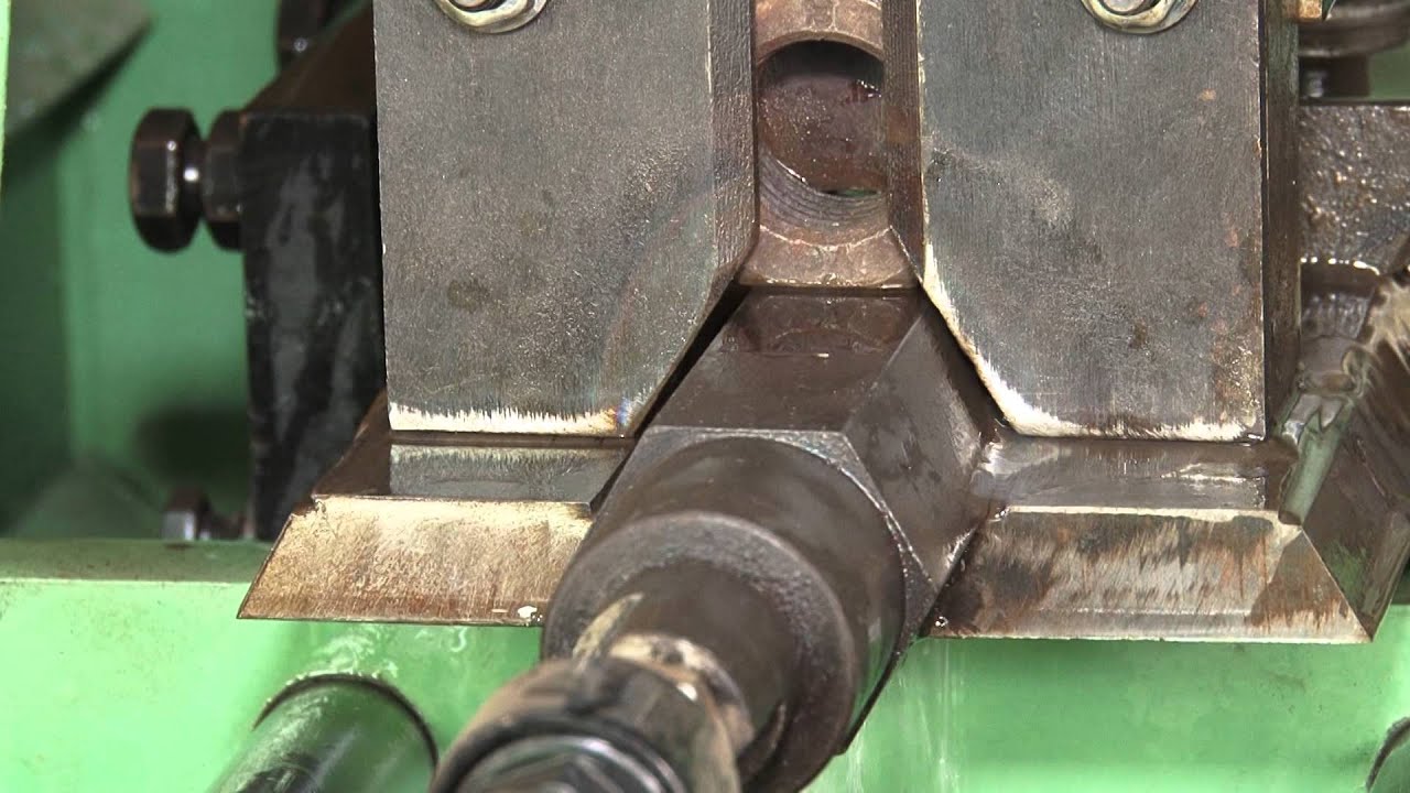 2 spindle nut tapping machine - YouTube