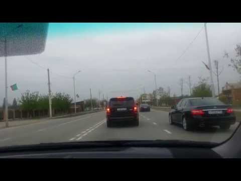 Tourist speed drive into Grozny, Chechnya