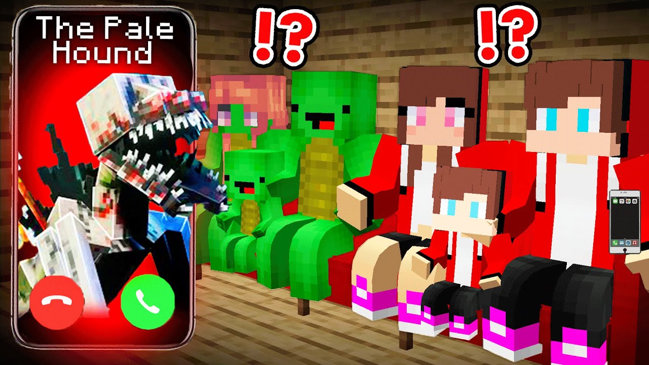 Why The Scary Pale Hound Call JJ and Mikey Family in Minecraft - Maizen ...