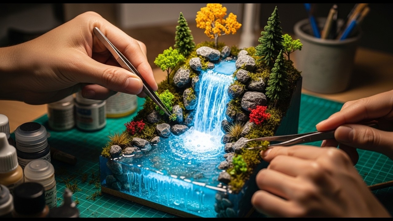 The Most Realistic Tiny Waterfall Yet — Mind-Blowing Miniature Diorama ...