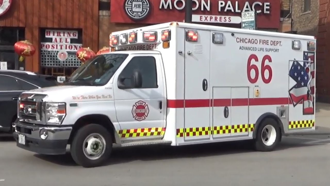 Chicago Fire Department Ambulance 66 Responding - YouTube