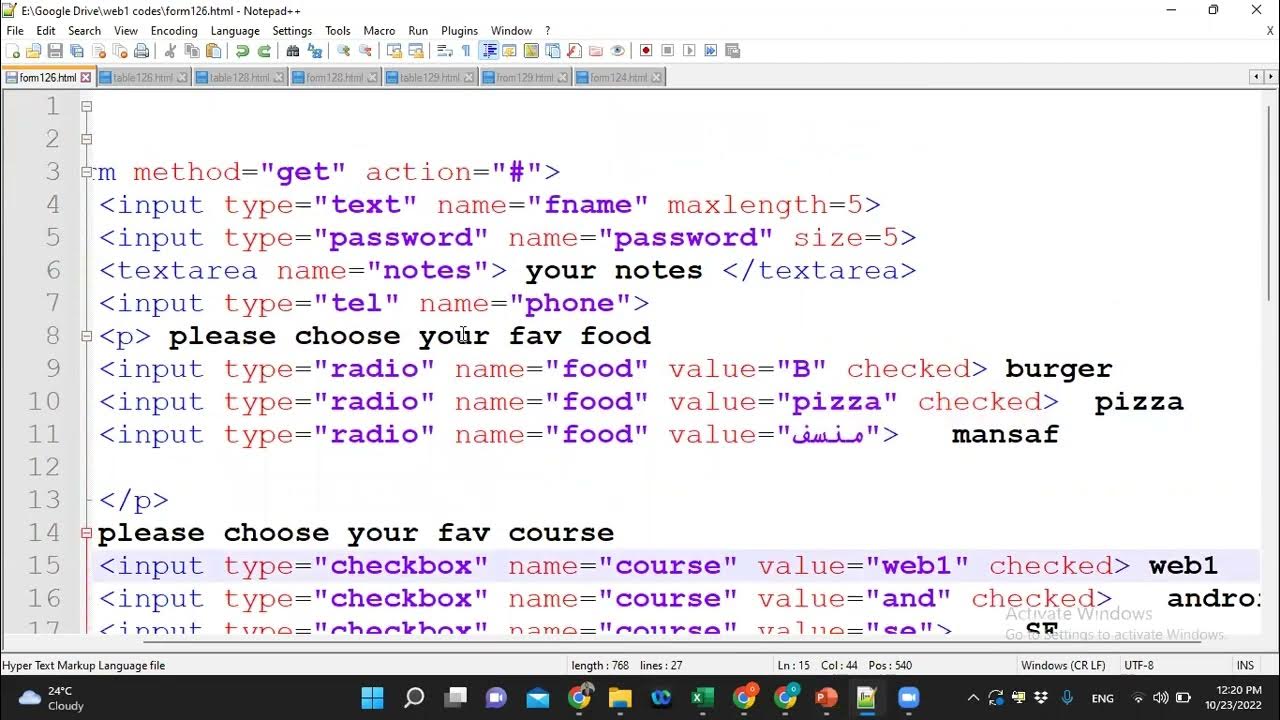 web1 lecture 06 HTML form - YouTube