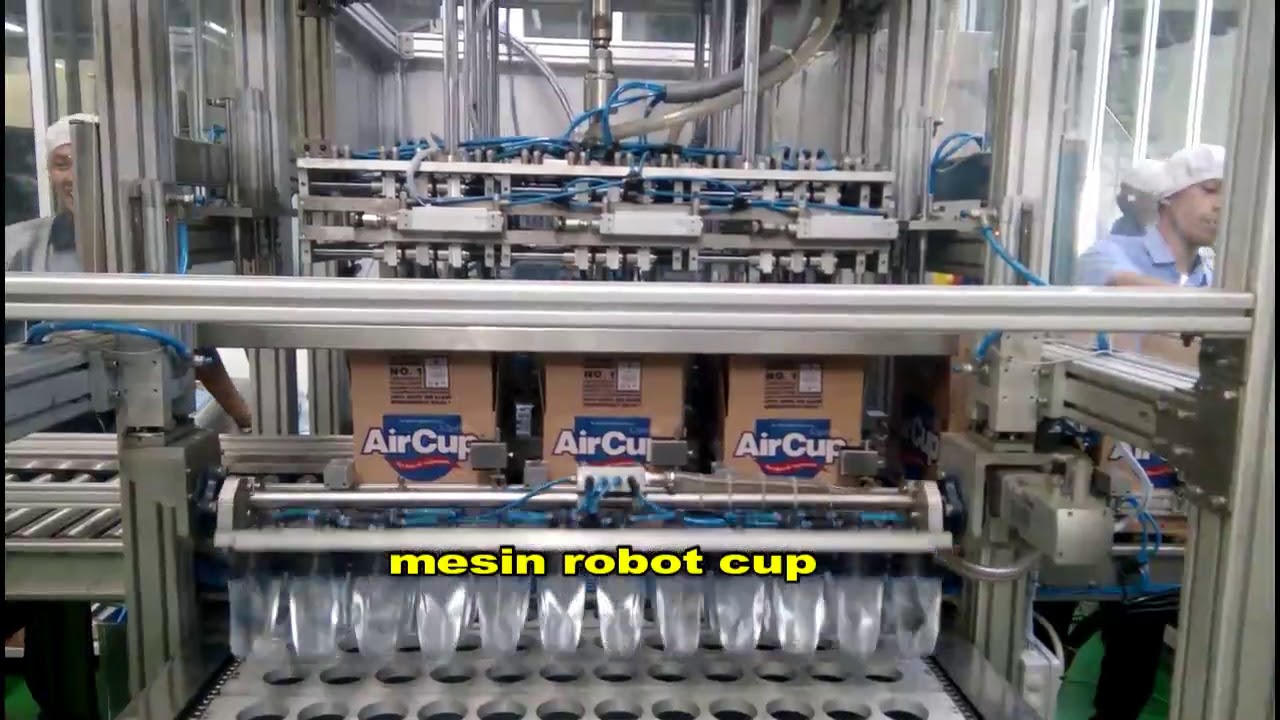 mesin robot automatic cup packing - YouTube