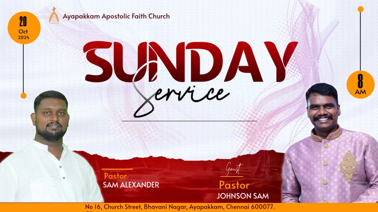 SUNDAY SERVICE I 13 OCT 24 I 8 AM I GUEST SPEAKER PAS.TITUS I - YouTube