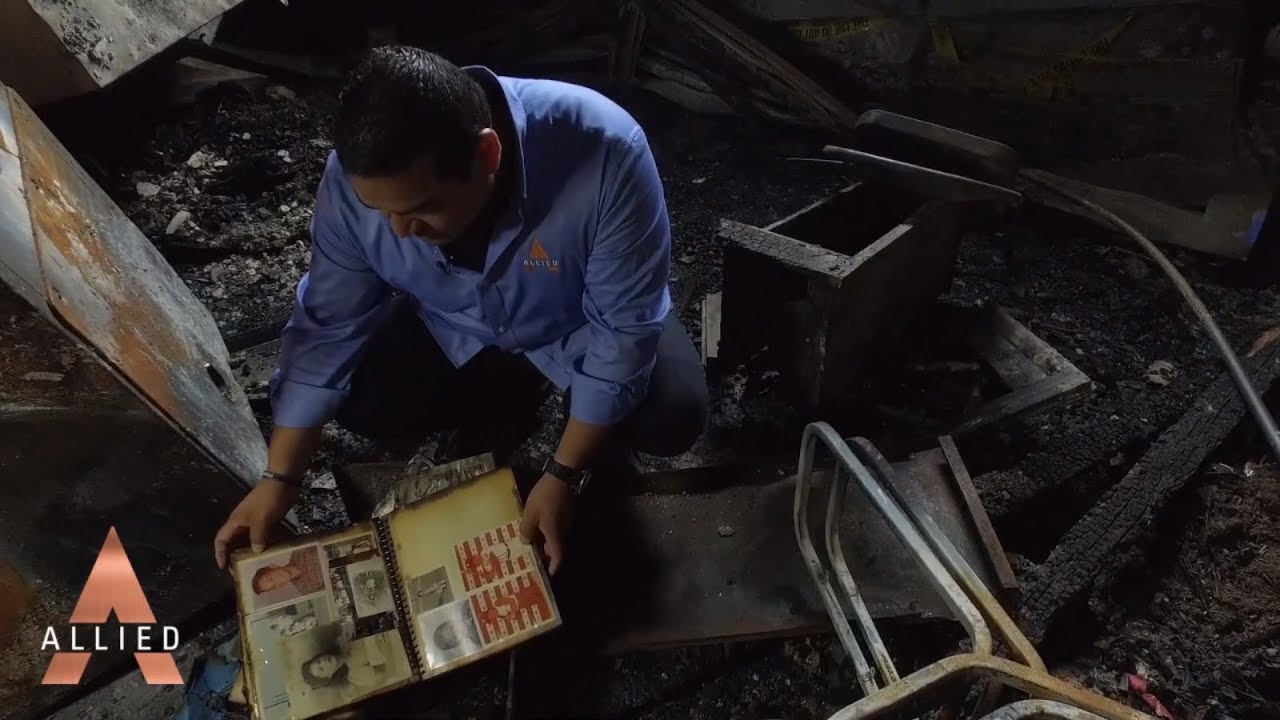 Disaster Restoration: We Find Family Photos In Fire Damaged Home - YouTube