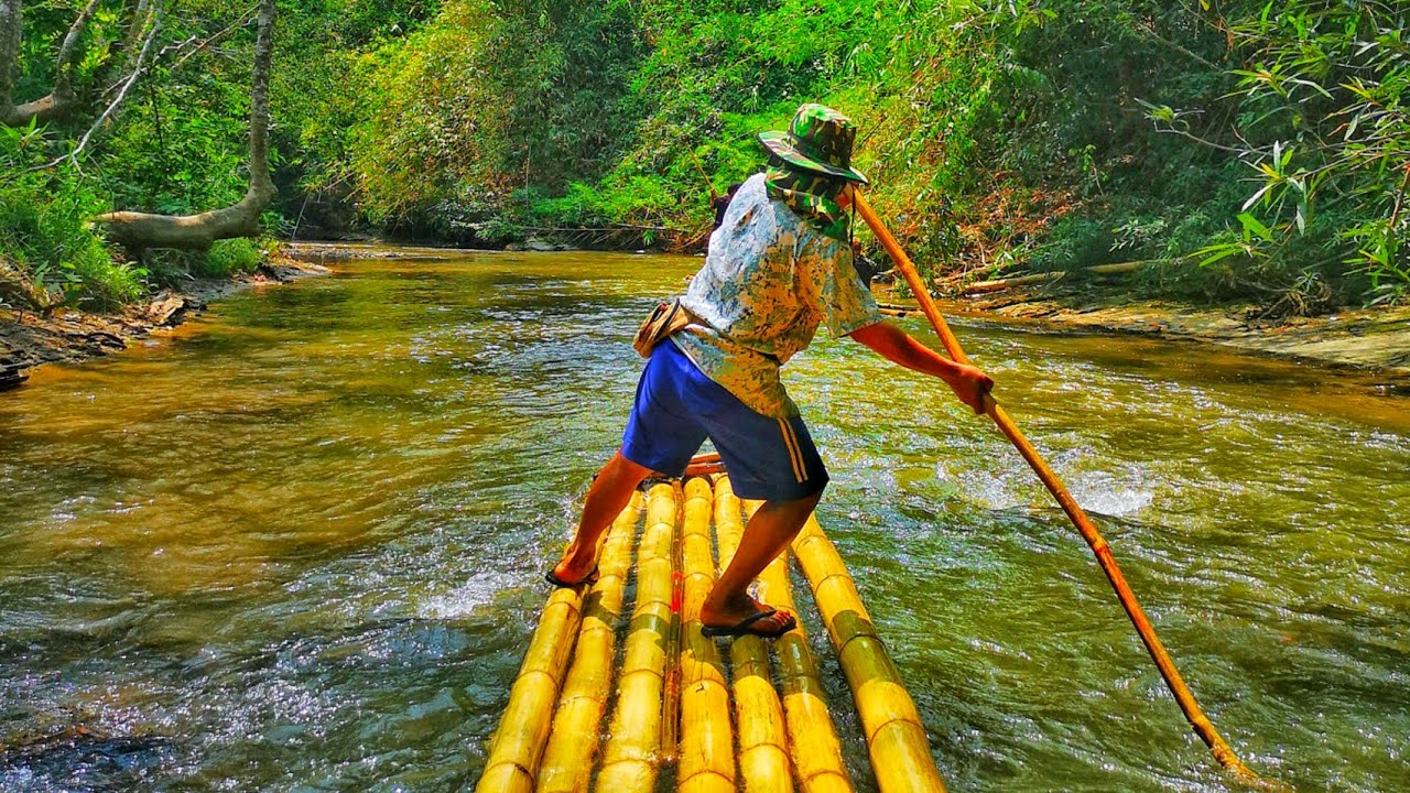 BAMBOO RAFTING in Chiang Mai, Thailand - YouTube
