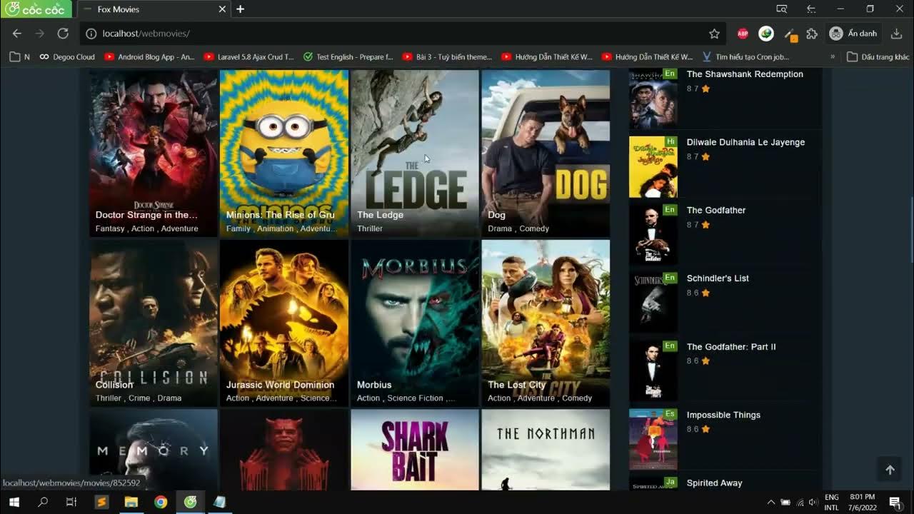 Hướng dẫn cài đặt web movies laravel api - YouTube