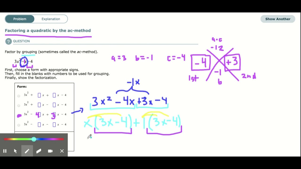 ALEKS Factoring A Quadratic By The Ac method grouping YouTube aleks-factoring-a-quadratic-by-the-ac-method-grouping-youtube