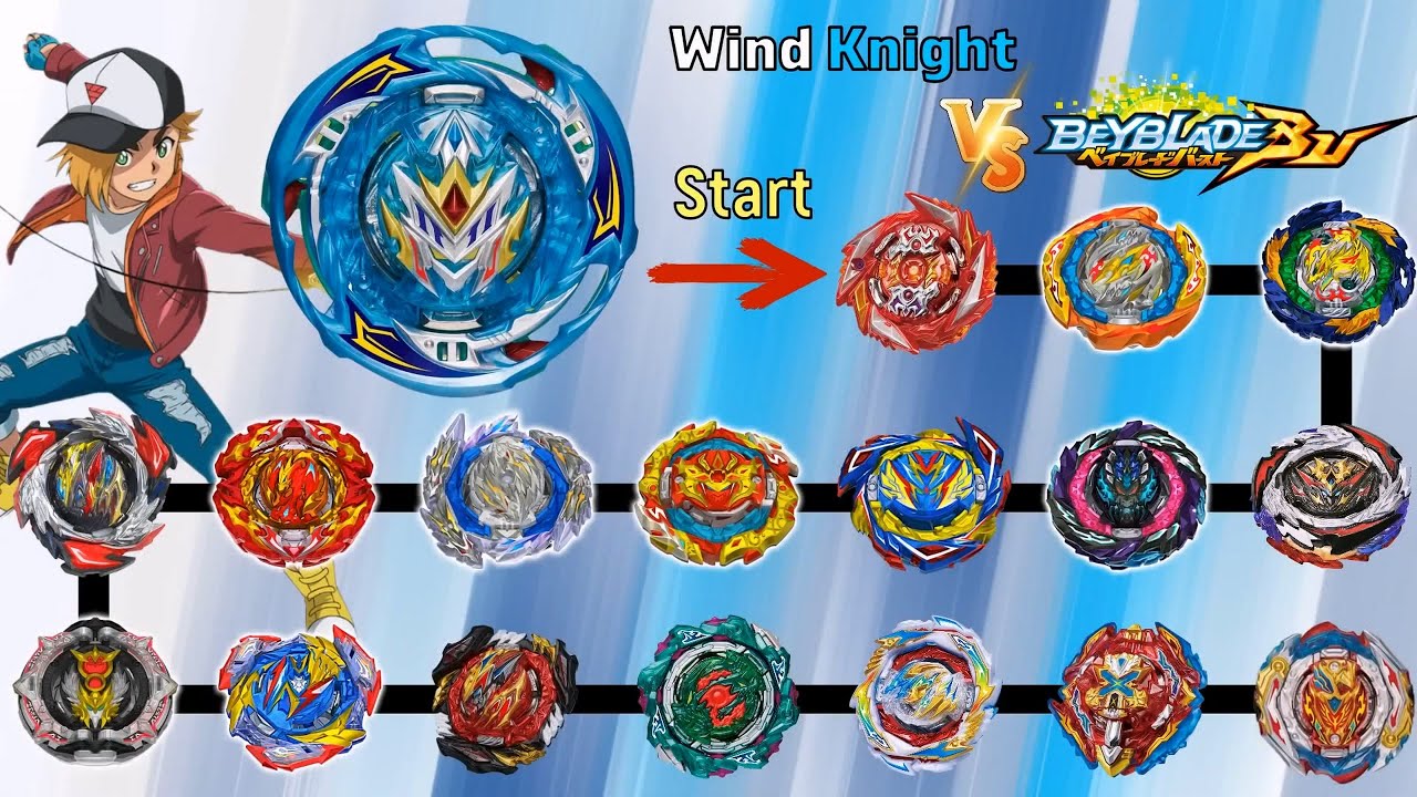 【Wind Knight VS ALL Beyblade Burst Marathon】 ベイブレードバースト 베이블레이드 버스트 BU ...