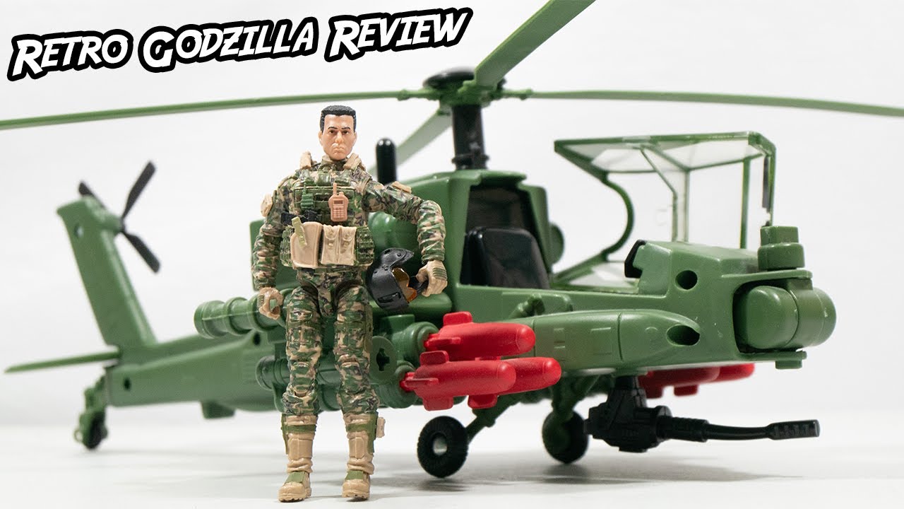 Godzilla 1998 Apache RETRO TOY REVIEW & Custom Marauder Gun Runners Pilot #Godzilla1998 - YouTube