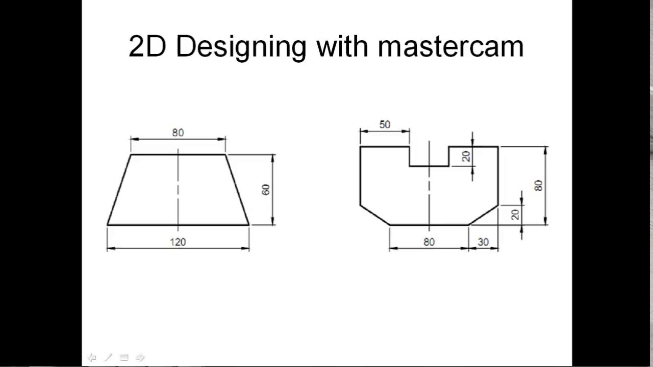 2D DESIGNING MASTERCAM - YouTube