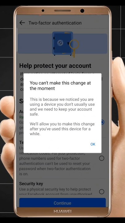 Facebook two factor authentication problem | You can't make this change at the moment | Can't ...