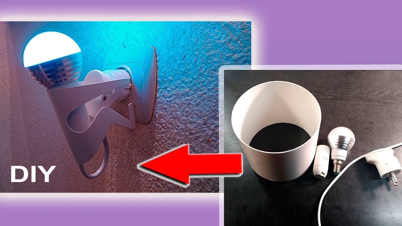 LED lamp night light little man - DIY / Luminárias PVC / Светильник ...