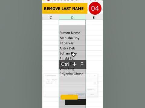 Remove Last Name EXCEL TRICK #shorts #viral #exceltips #msexcel #exceltutorial #exceltricks # ...