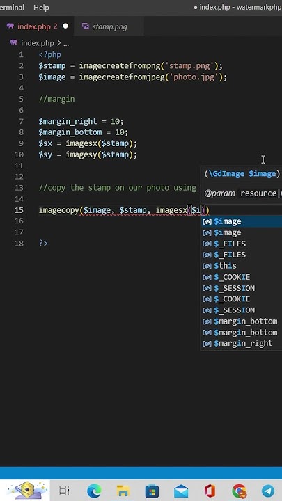 Image Watermark Using PHP | Watermark on Image | Photo Stamp PHP | Watermark PHP #shorts - YouTube