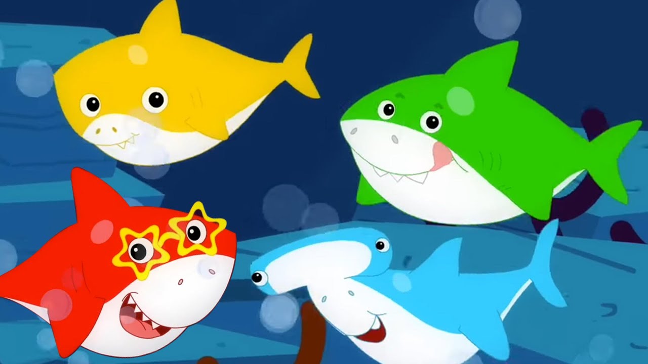 Five Little Sharks, Counting Song and Preschool Video for Children ...