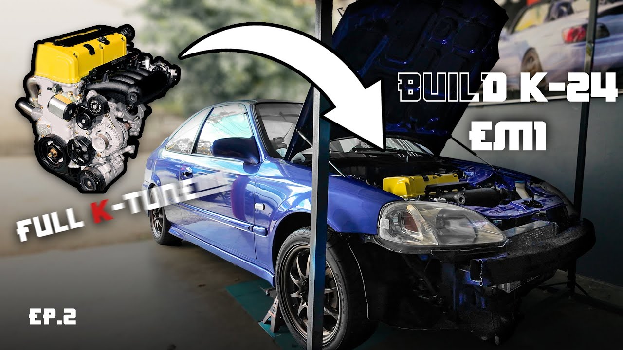 Ensamblando y Montando un K24 FULL K-TUNED a este CIVIC EM1 | EP.2 ...