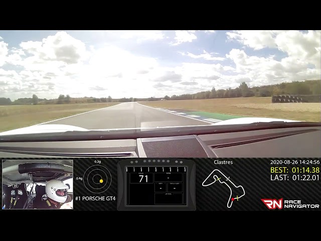 1:54.25 CIRCUIT DE CLASTRES (CW) Porsche 718 Cayman GT4 Clubsport - Lap ...